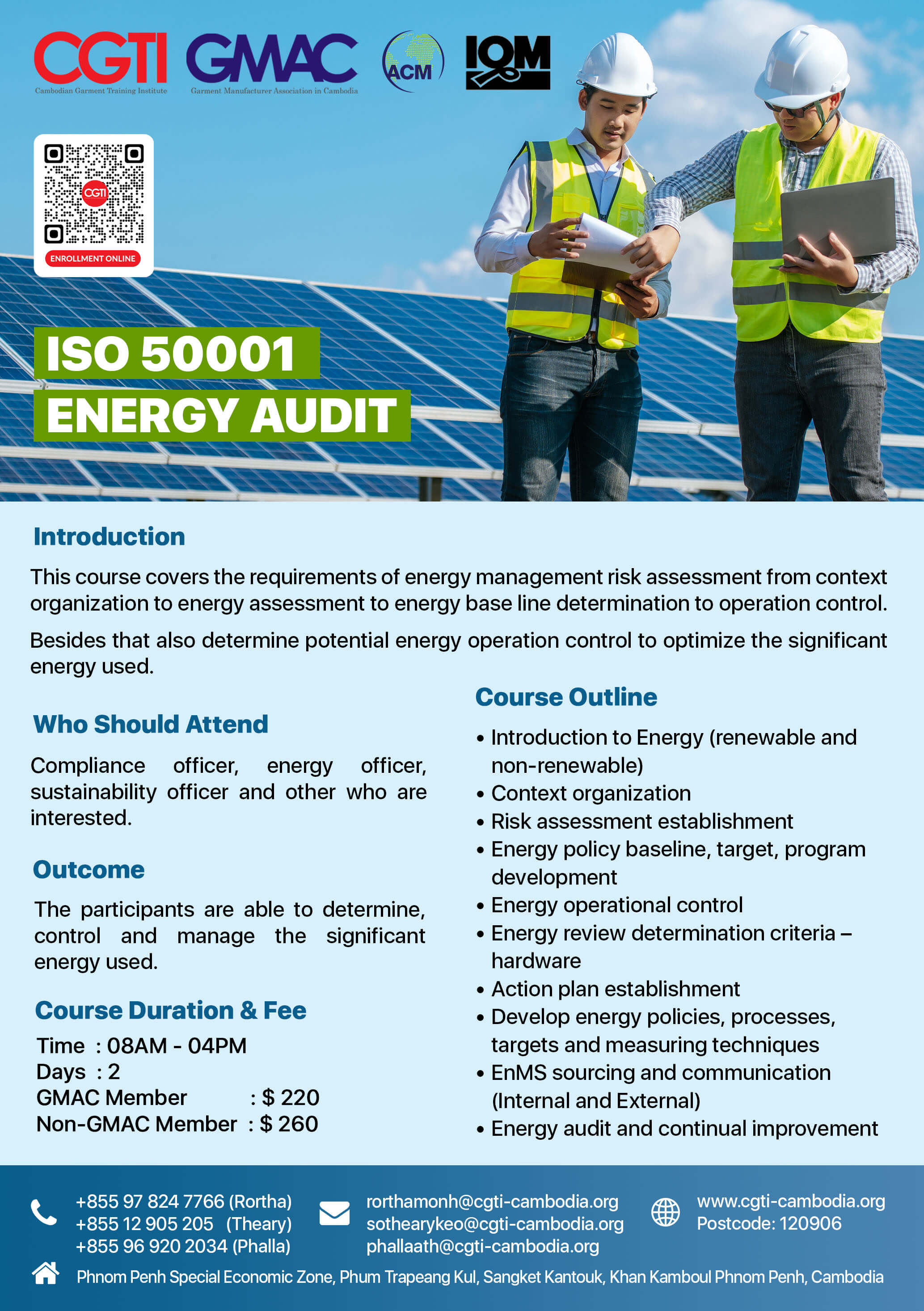 Short Course Enrollment | Cambodian Garment Training Institute