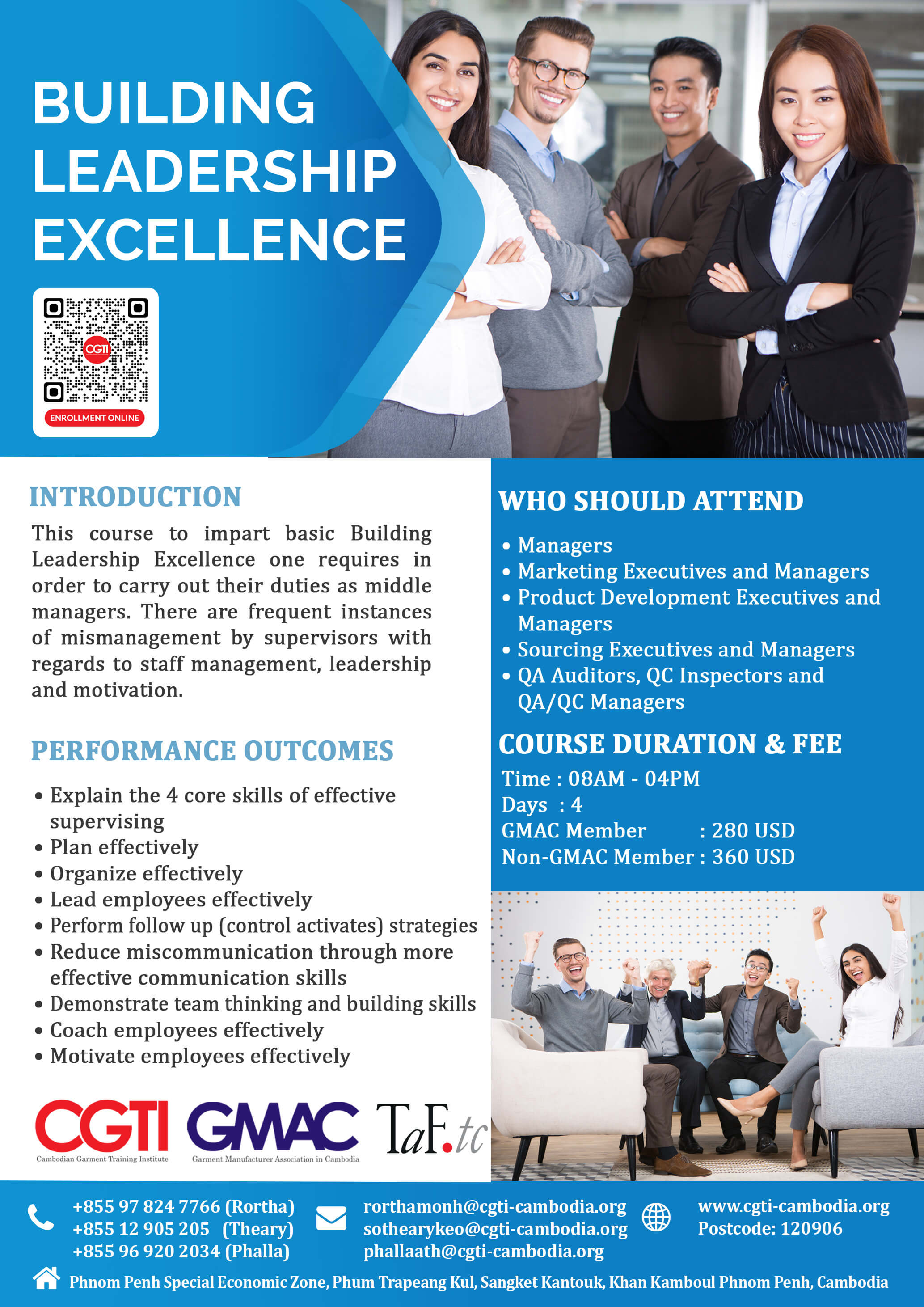 Short Course Enrollment | Cambodian Garment Training Institute