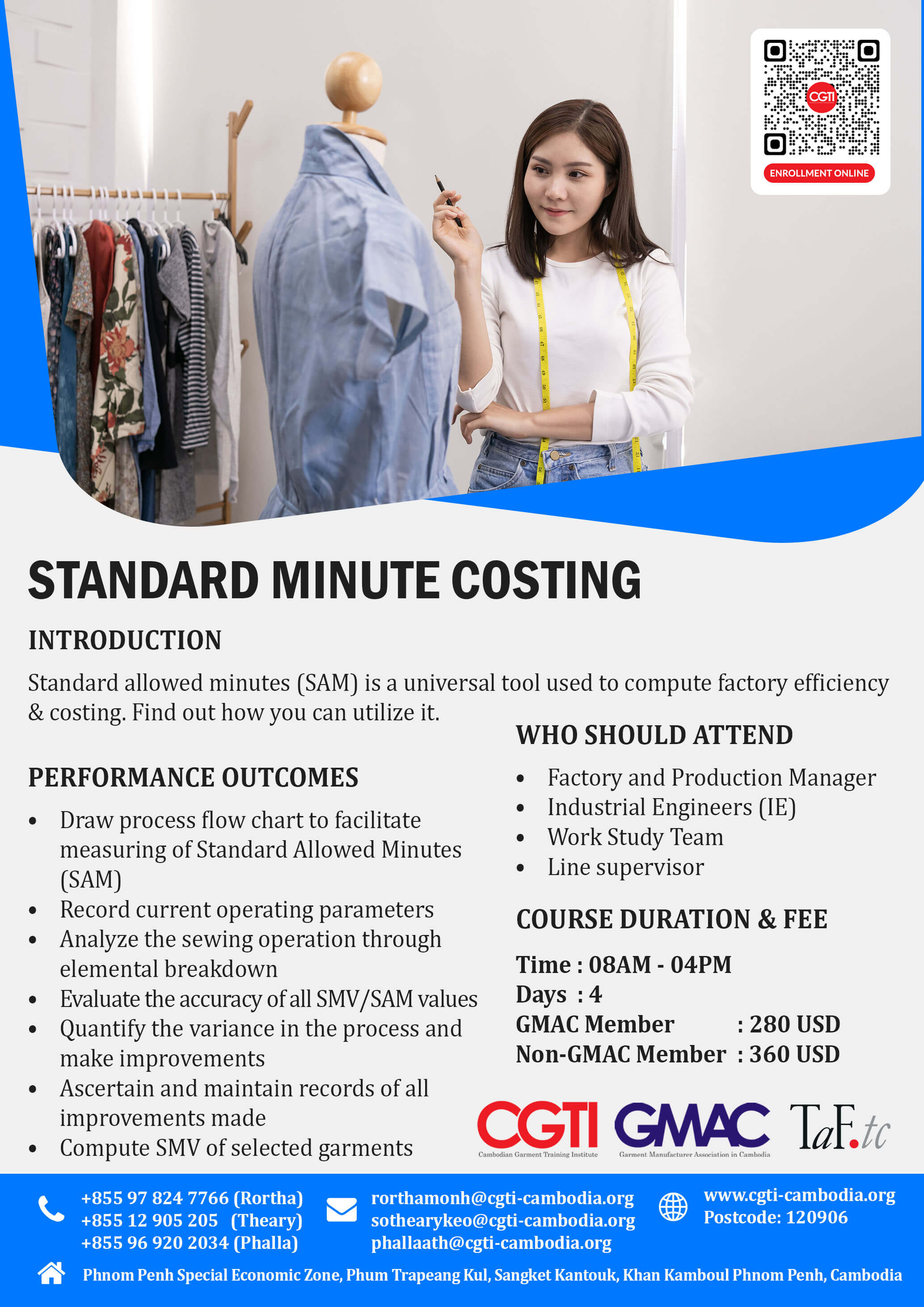 Short Course Enrollment | Cambodian Garment Training Institute